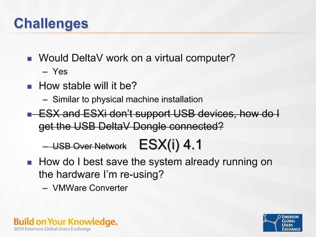 DeltaV Development Systems in a Virtualized Environment | PPT