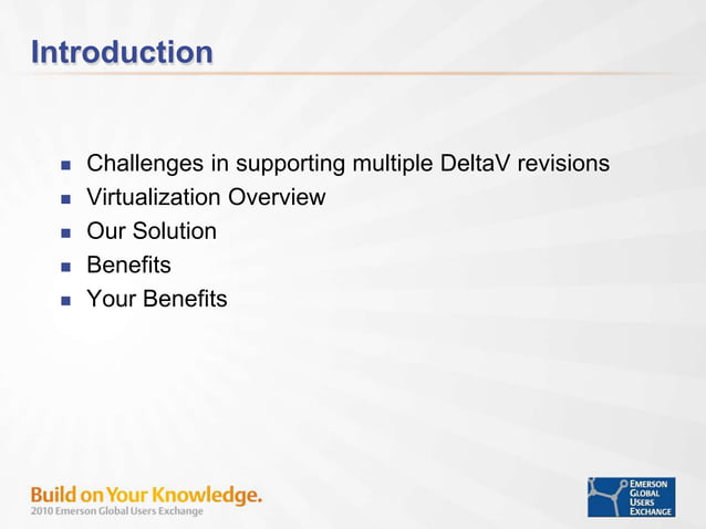 DeltaV Development Systems in a Virtualized Environment | PPT