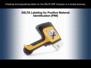 DELTA XRF Analyzer Labeling Feature | PDF