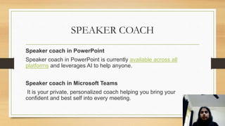 AI POWERED SPEAKER COACH- REVOLUTIONS BEGINS | PPT