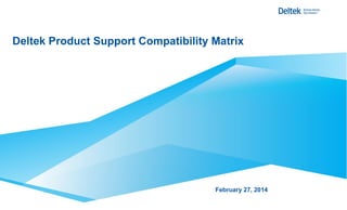 Deltek productsupportcompatibilitymatrix | PPT