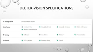 Deltek vision Enterprise Resource Planning | PPTX