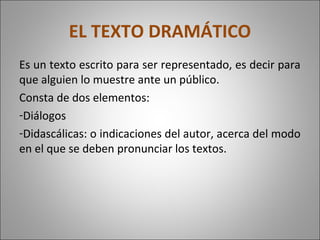 Del Texto Dramático al hecho teatral | PPT