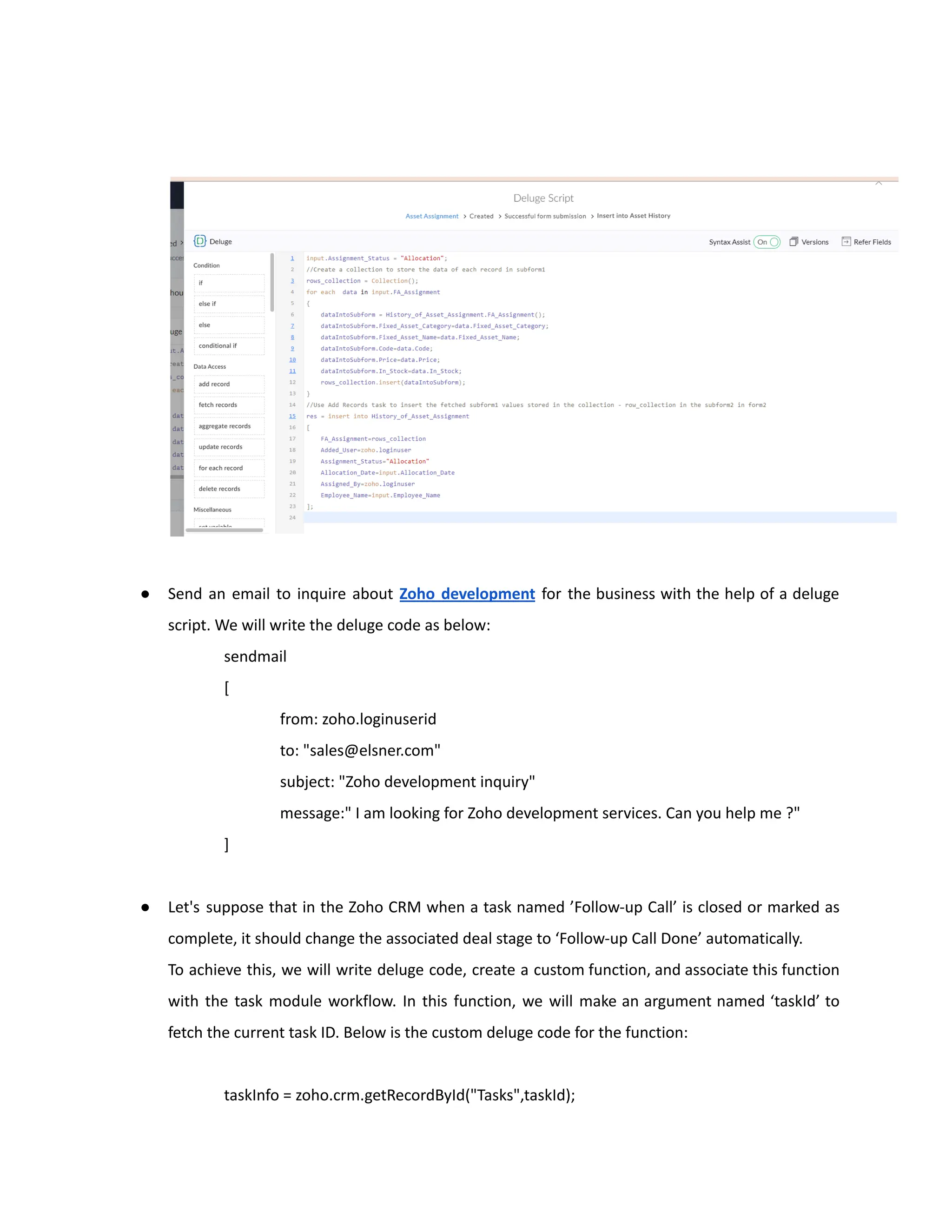 Deluge: The Power Behind Zoho’s Customization and Automation | PDF