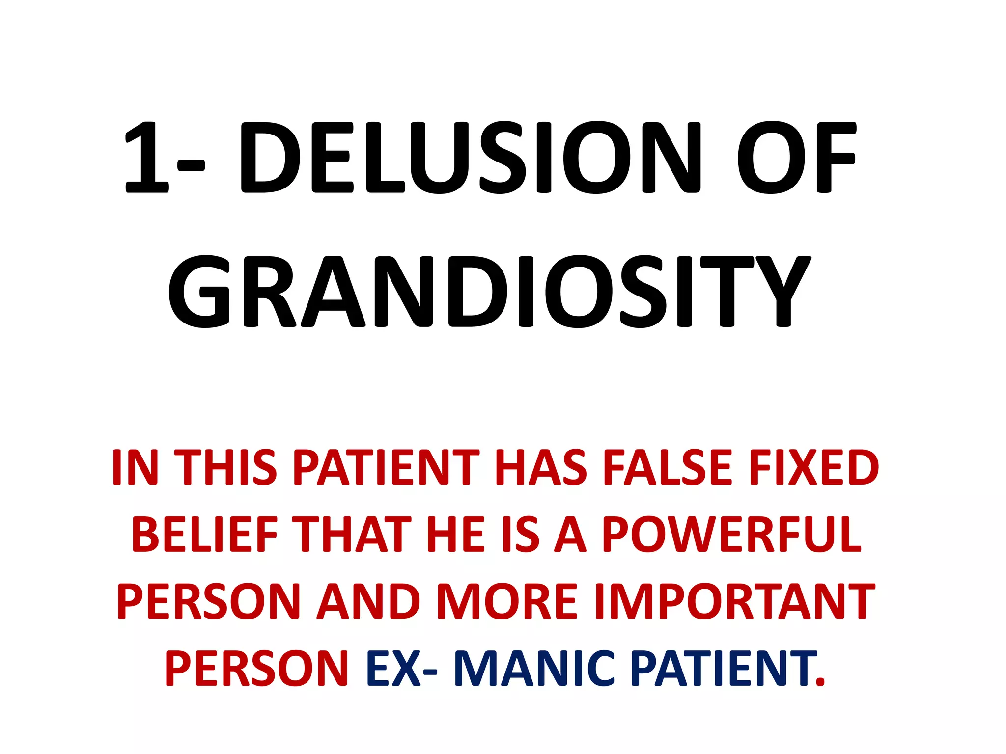 Delusion(psychiatric) | PPTX