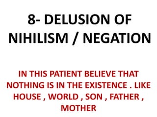 Delusion(psychiatric) | PPTX