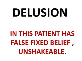 Delusion(psychiatric) | PPTX