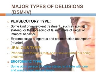 Delusion | PPTX | Mental Health | Diseases and Conditions