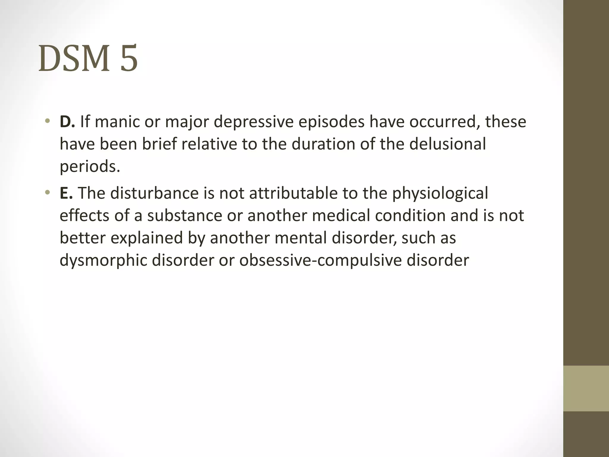 Delusional disorder | PPTX