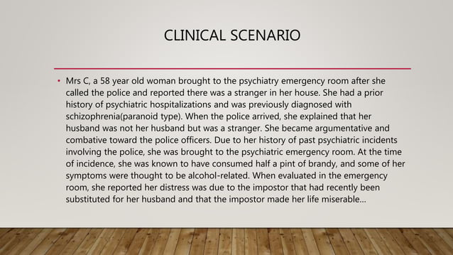 DELUSIONAL MISIDENTIFICATION SYNDROME- presentation-1.pptx