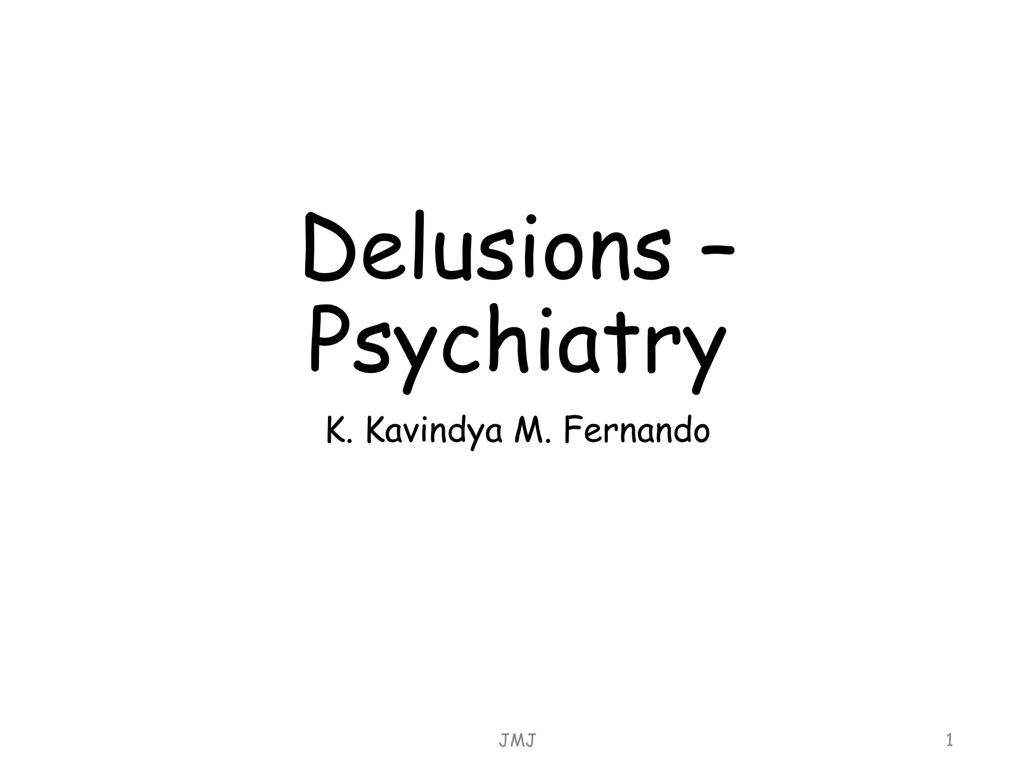 Delusions | PPTX