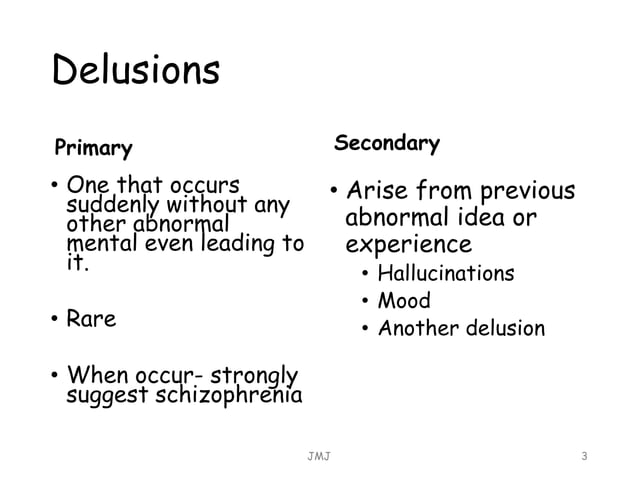 Delusions | PPTX | Mental Health | Diseases and Conditions