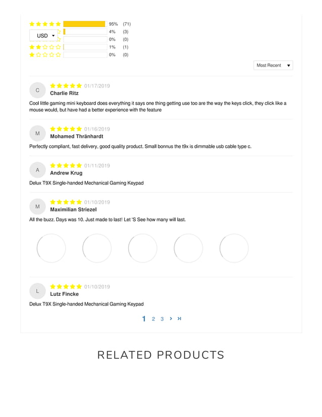 Delux T9X Single-handed Mechanical Gaming Keypad | PDF