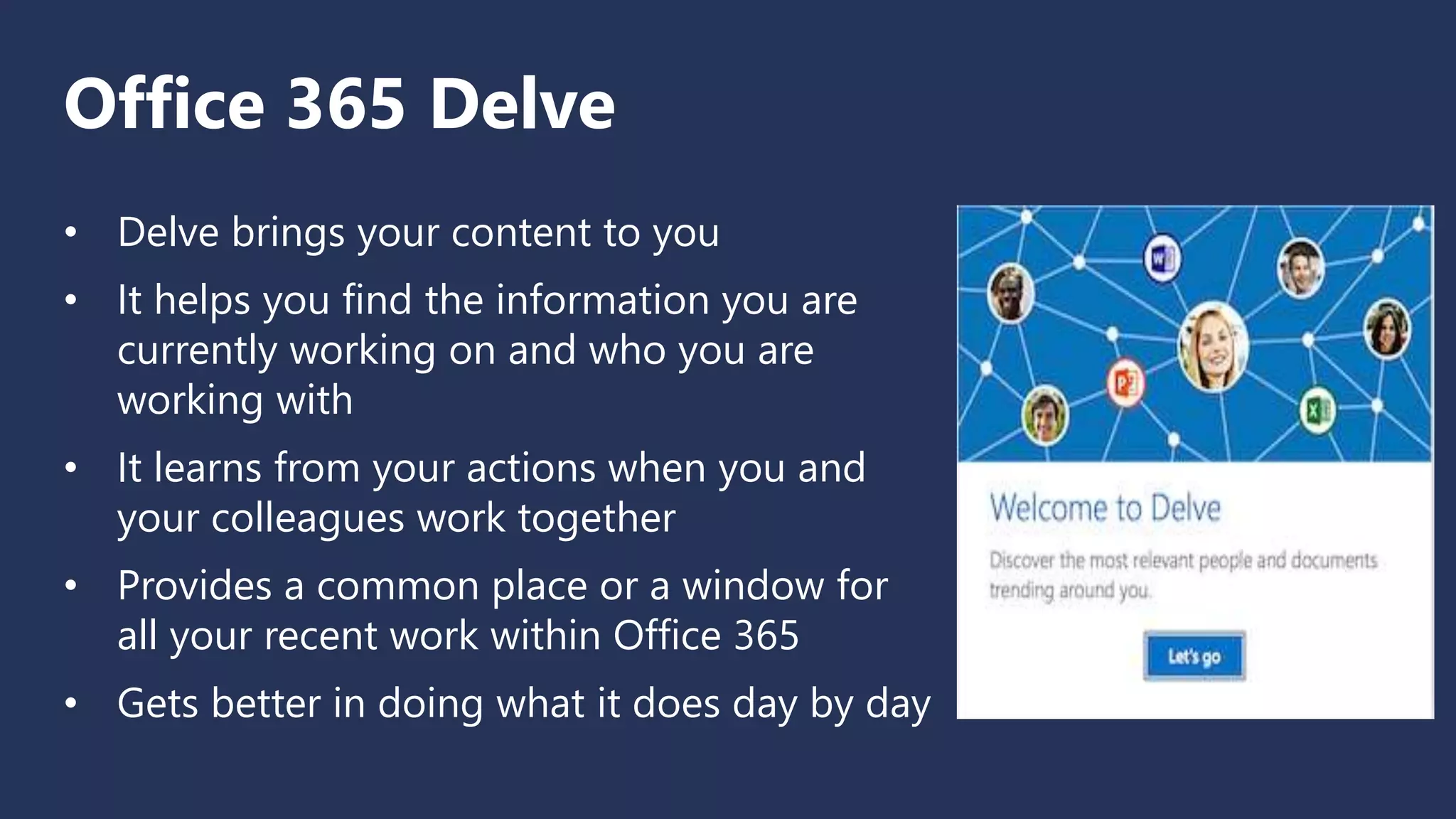 Introducing Delve and the Office Graph | PPTX | Social Networking ...