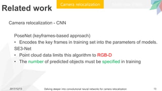 (Research Note) Delving deeper into convolutional neural networks for camera relocalization ...