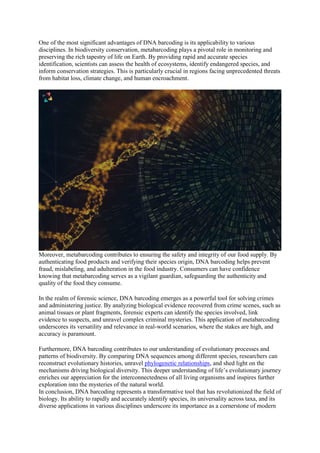 DNA Barcoding: Universal Tool for Species Identification and Classification | The Lifesciences ...
