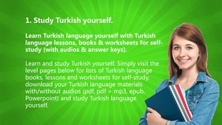 Turkish Language Learning Materials & Courses Online | PPT