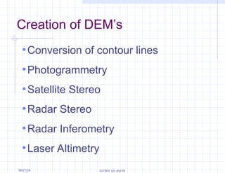 Digital Elevation Model - DEM, DSM, DTM | PPT