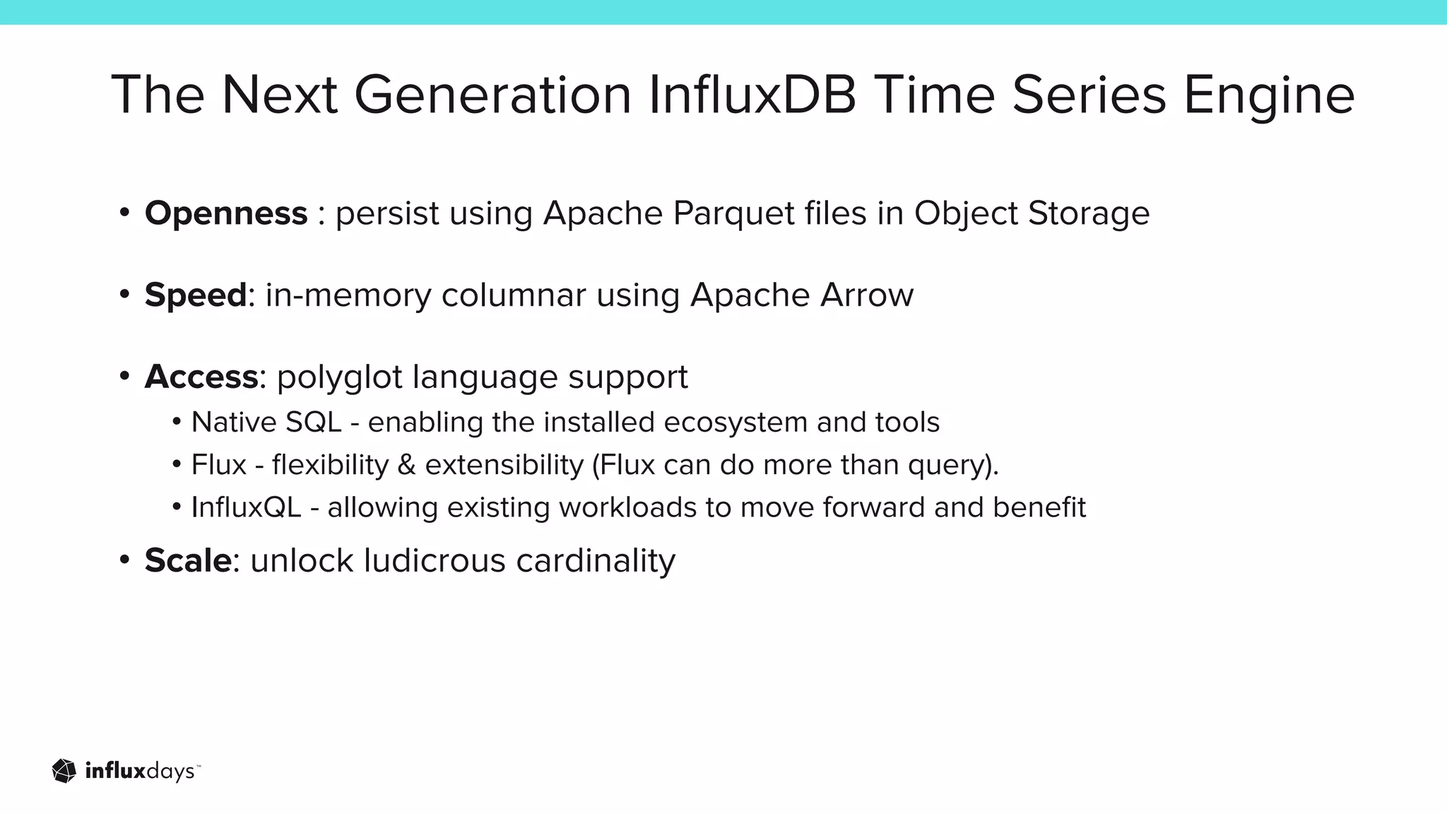 Dean Sheehan [InfluxData] | InfluxDB Time Series Engine Overview | InfluxDays 2022 | PPT