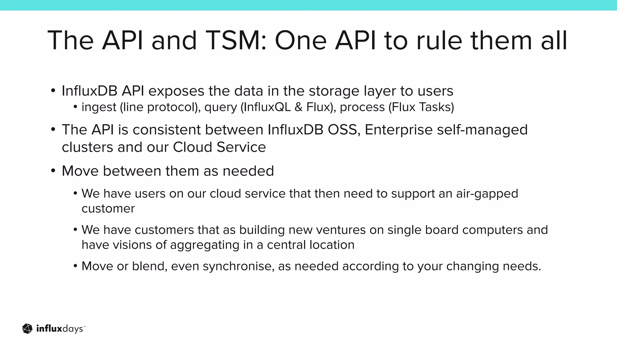 Dean Sheehan [influxdata] Influxdb Time Series Engine Overview Influxdays 2022 Ppt