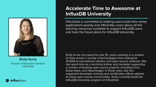 Emily Kurze [InfluxData] | Accelerate Time to Awesome at InfluxDB ...