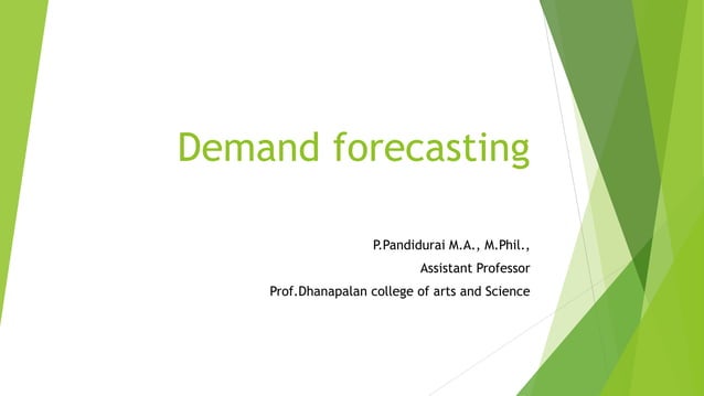 Demad forcasting | PPT