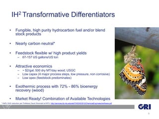 Hydrocarbon Transportation Fuels From Wood - IH2 Technology ...