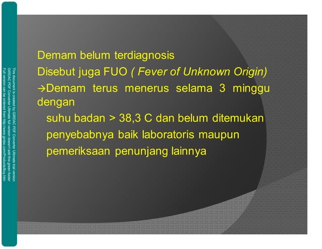 Workup and Differential Diagnosis of Fever | PPT