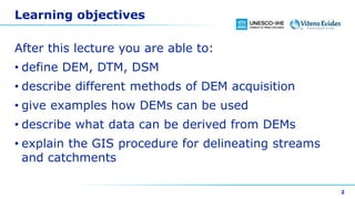 Dem analaysis and catchment delineation using GIS | PPTX