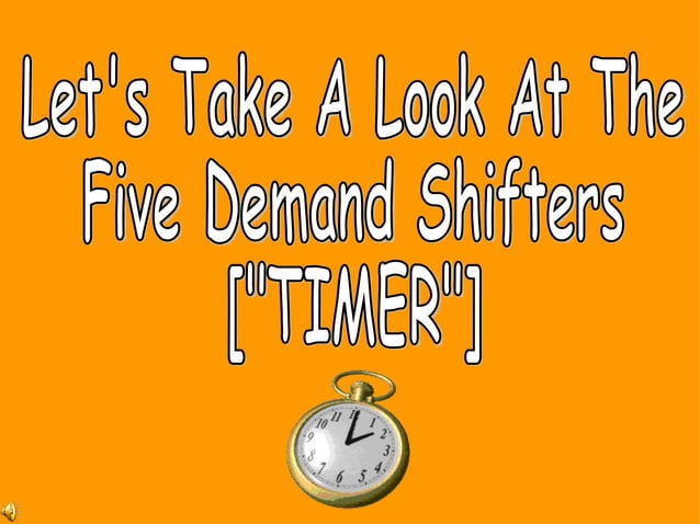 Demand & Supply Shifters | PPT