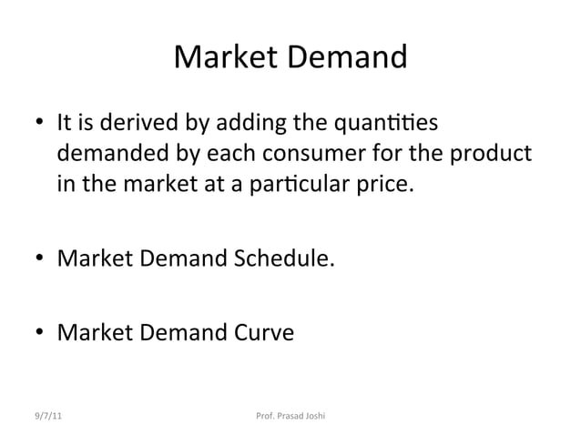 Demand analysis | PPT
