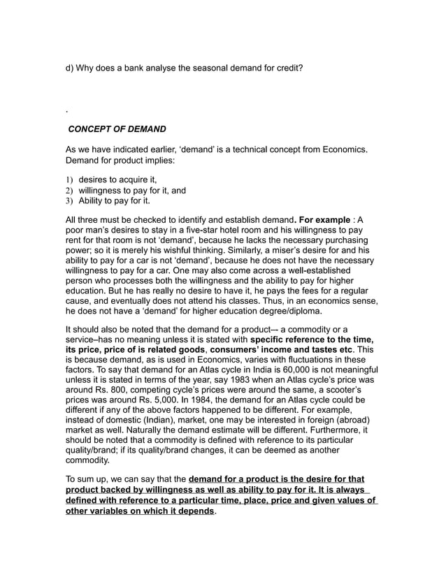 Demand analysis | PDF