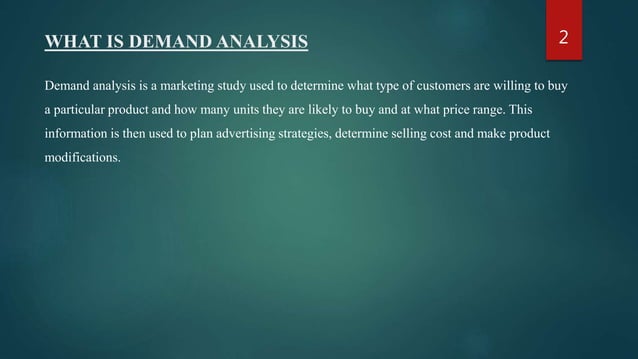 Demand analysis | PPT