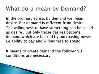 Demand analysis | PPTX