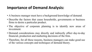 Demand analysis | PPT