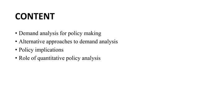 Demand analysis | PPT