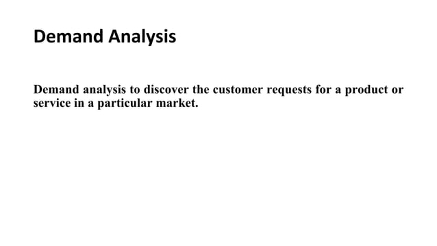 Demand analysis | PPT