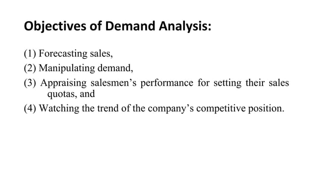 Demand analysis | PPT