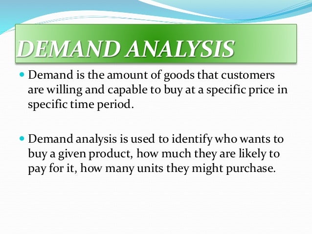 Demand Analysis Ed Demand Analysis Ed