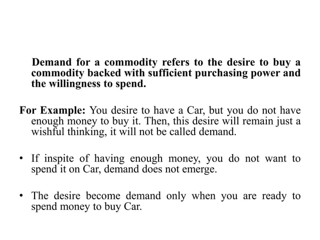 Demand analysis ppts | PPT | Commodities | Economy