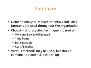 Demand Analysis & Sales Forecasting mohan samm.ppt