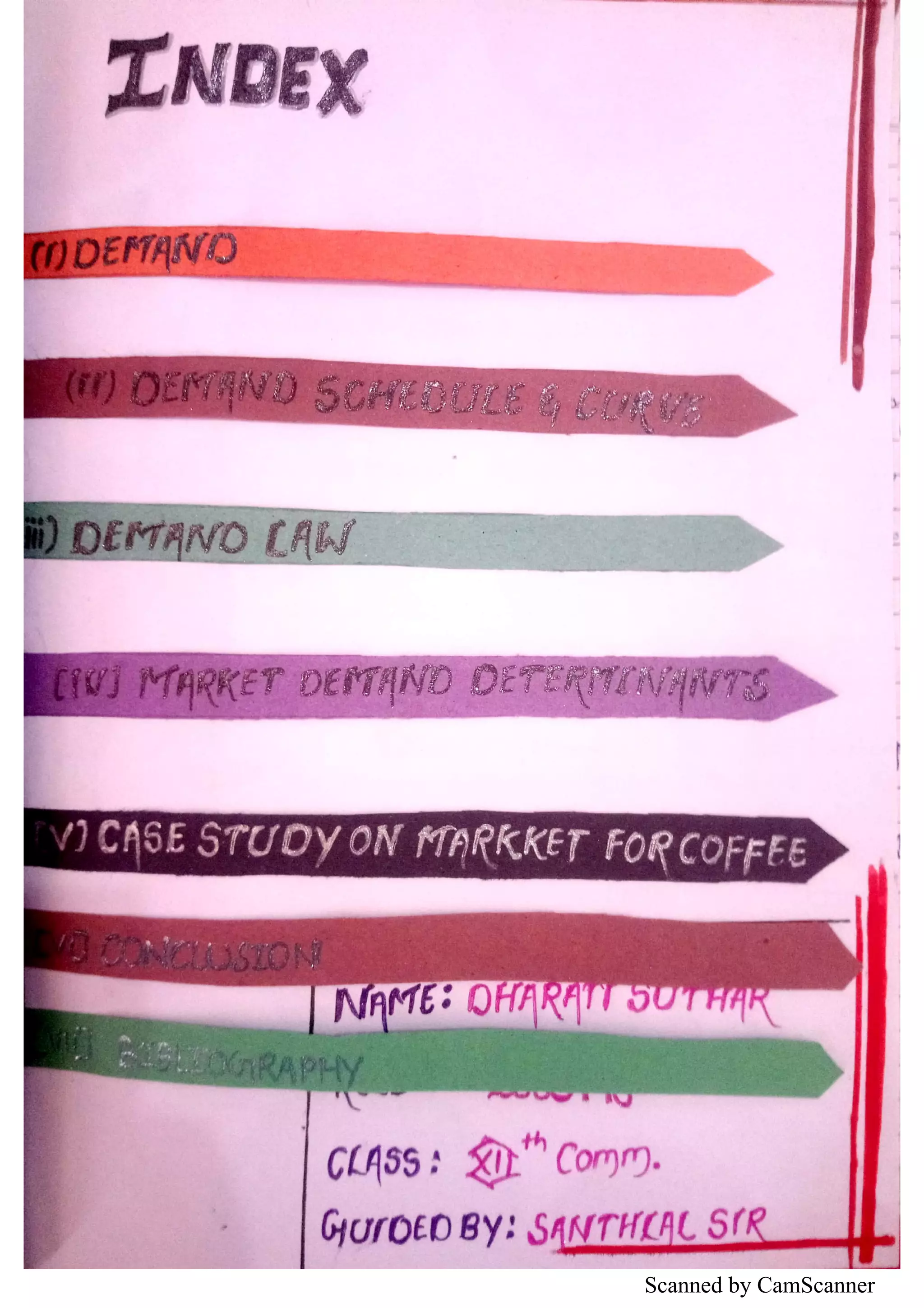 Demand and its Determinants - Economics Class 12 Project | PDF