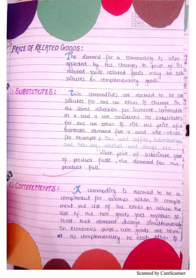 Demand and its Determinants - Economics Class 12 Project | PDF