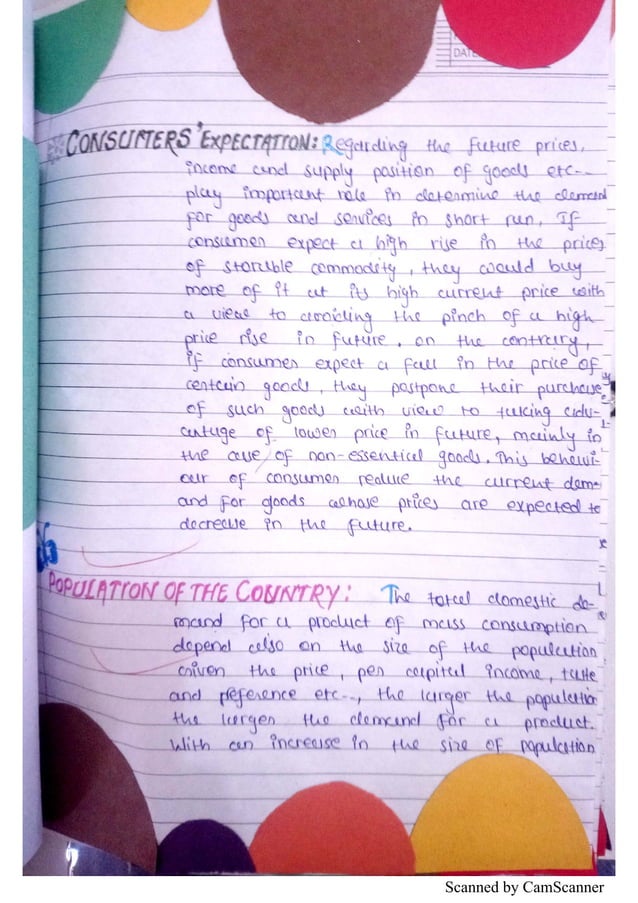 Demand and its Determinants - Economics Class 12 Project | PDF