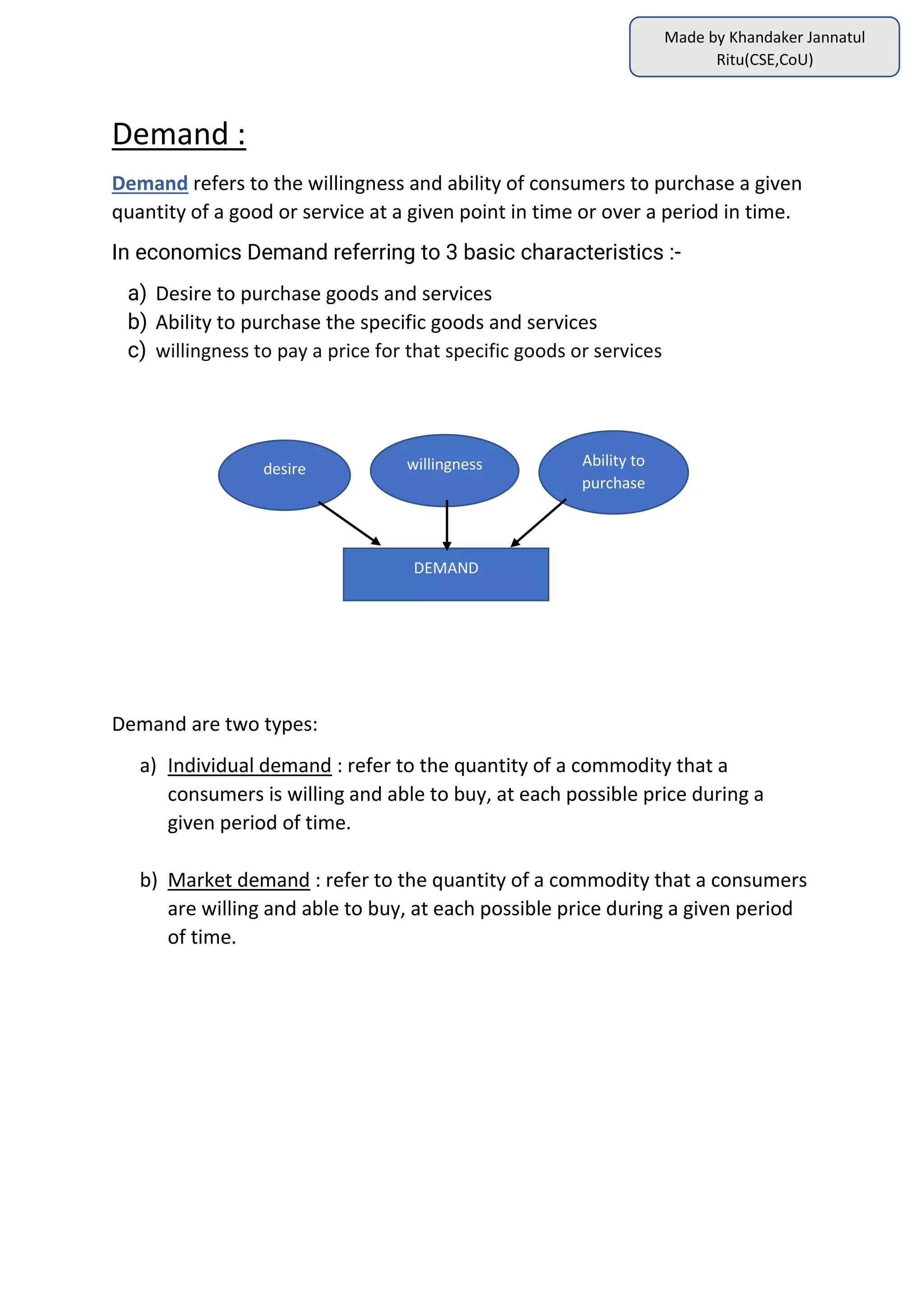 Demand and supply | PDF