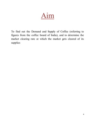 Demand and Supply of Coffee | DOCX