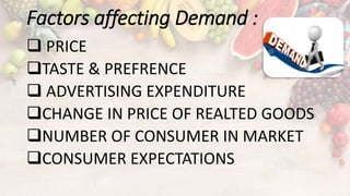 Demand and supply of food industry | PPT