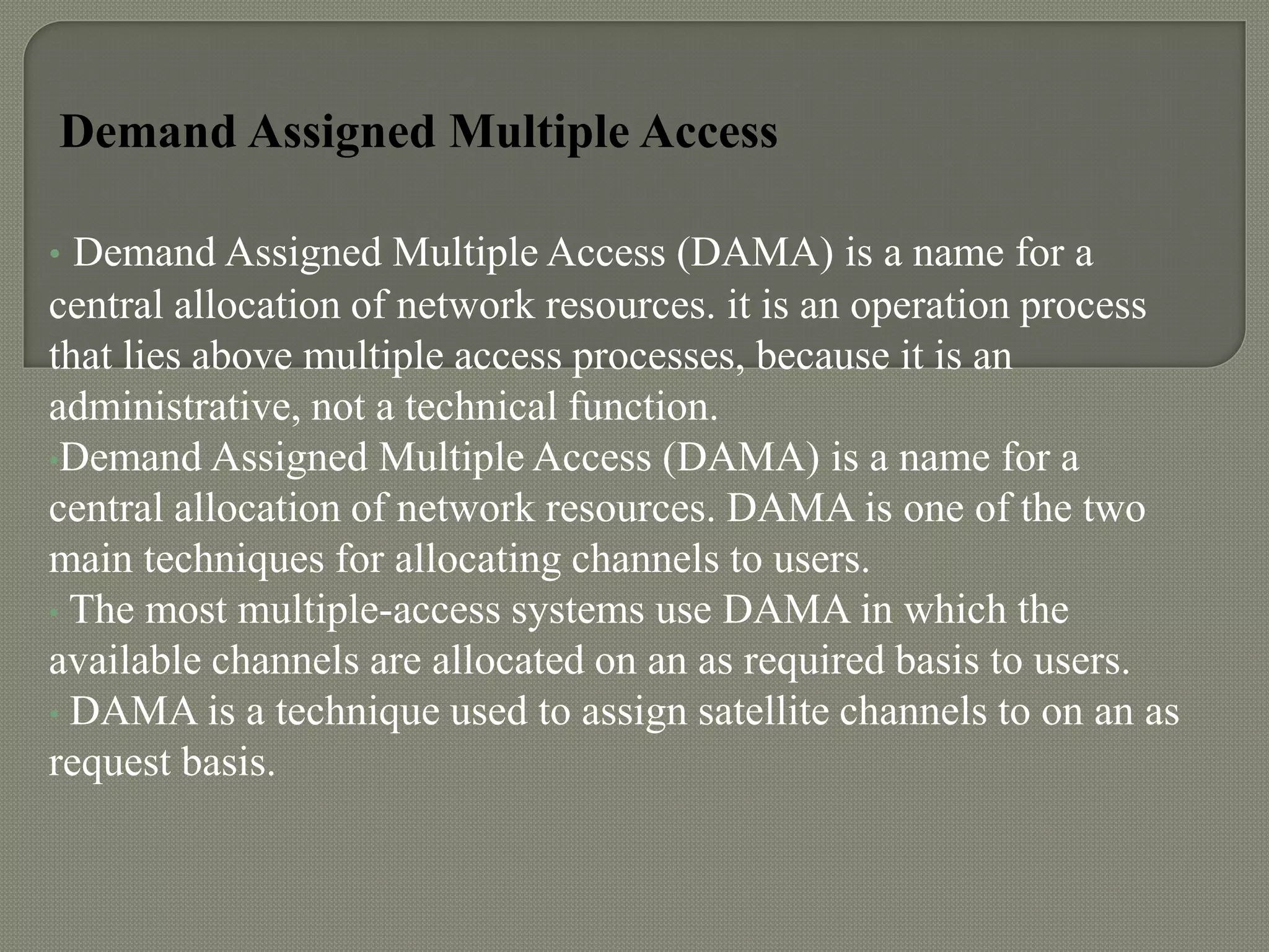 Demand assigned and packet reservation multiple access | PPTX | Computer Networking | Computing