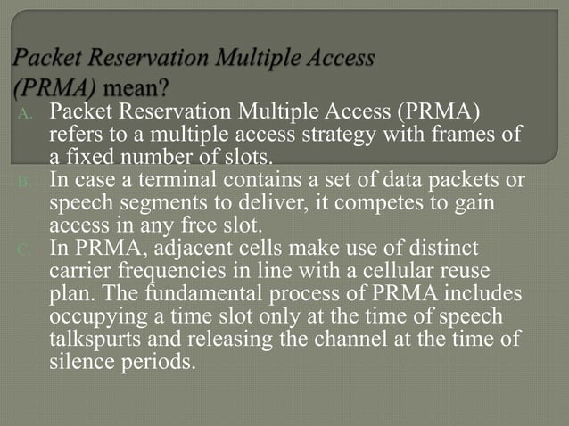 Demand assigned and packet reservation multiple access | PPTX | Computer Networking | Computing