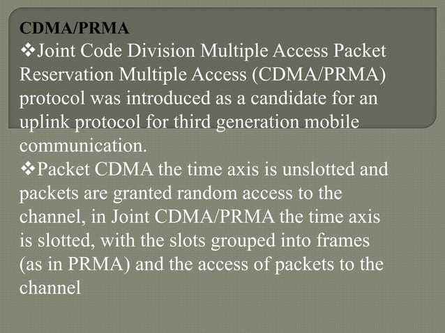 Demand assigned and packet reservation multiple access | PPTX | Computer Networking | Computing